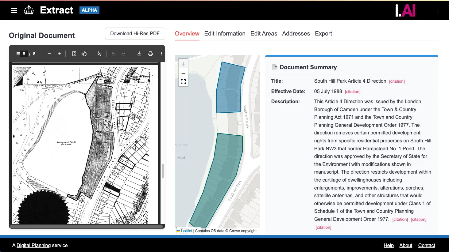 Extract - Projects - Incubator for Artificial Intelligence - GOV.UK